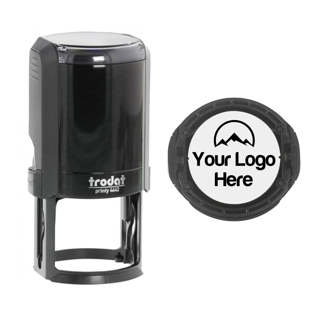 Trodat 4642 Personalised Logo Stamp – Self-Inking 42mm Round Stamp ...