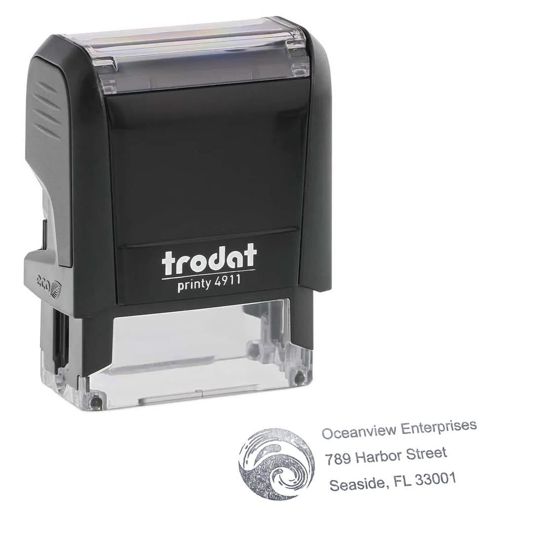 Trodat Printy 4911 | 3 Line Text & Logo Rubber Stamp | 38 x 14mm – Stamp Design 4U