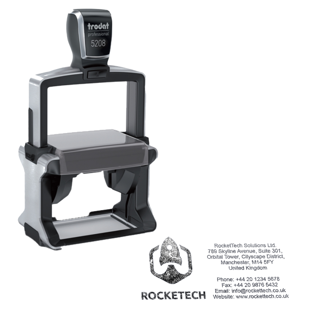Trodat Professional 5208 | 10 Line Text & Logo Rubber Stamp | 68 x 47m – Stamp Design 4U