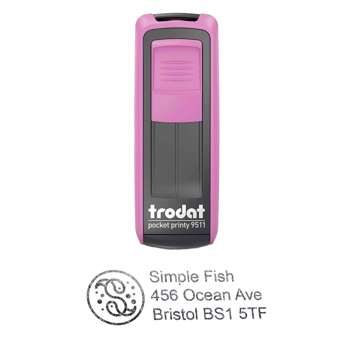 Trodat Printy 9511 Pocket Stamp | 3 Line Text & Logo Rubber Stamp | 38 ...
