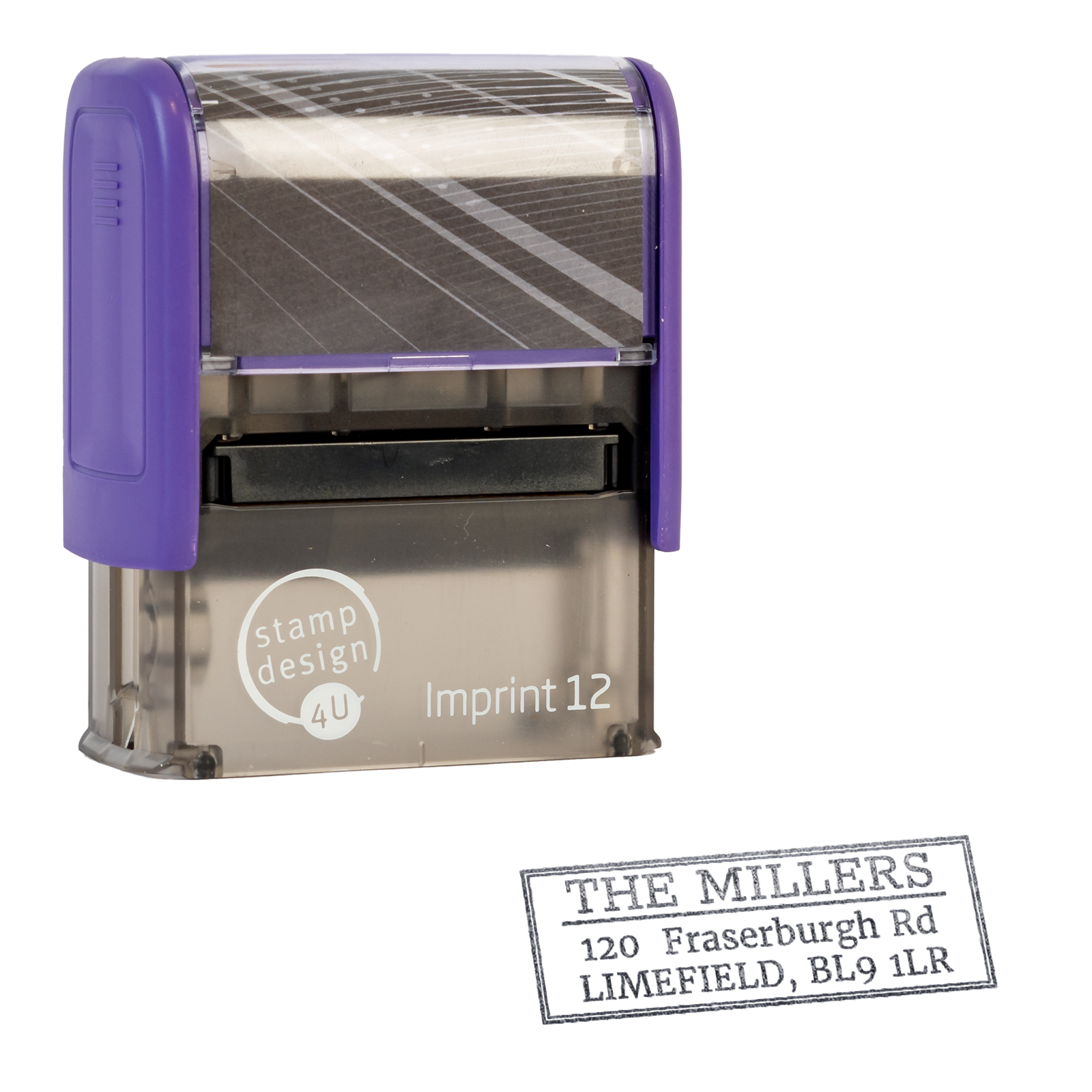 SD4U Imprint 12 | Border Address Rubber Stamp | 47 x 17mm – Stamp Design 4U