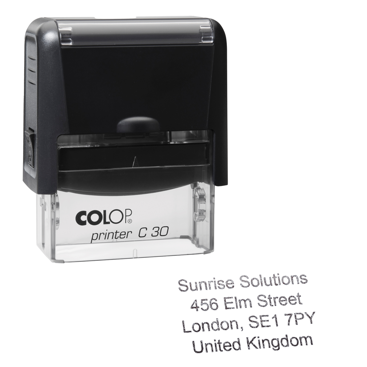 Colop Printer C30 | 4 Line Text Rubber Stamp | 47 x 17mm – Stamp Design 4U