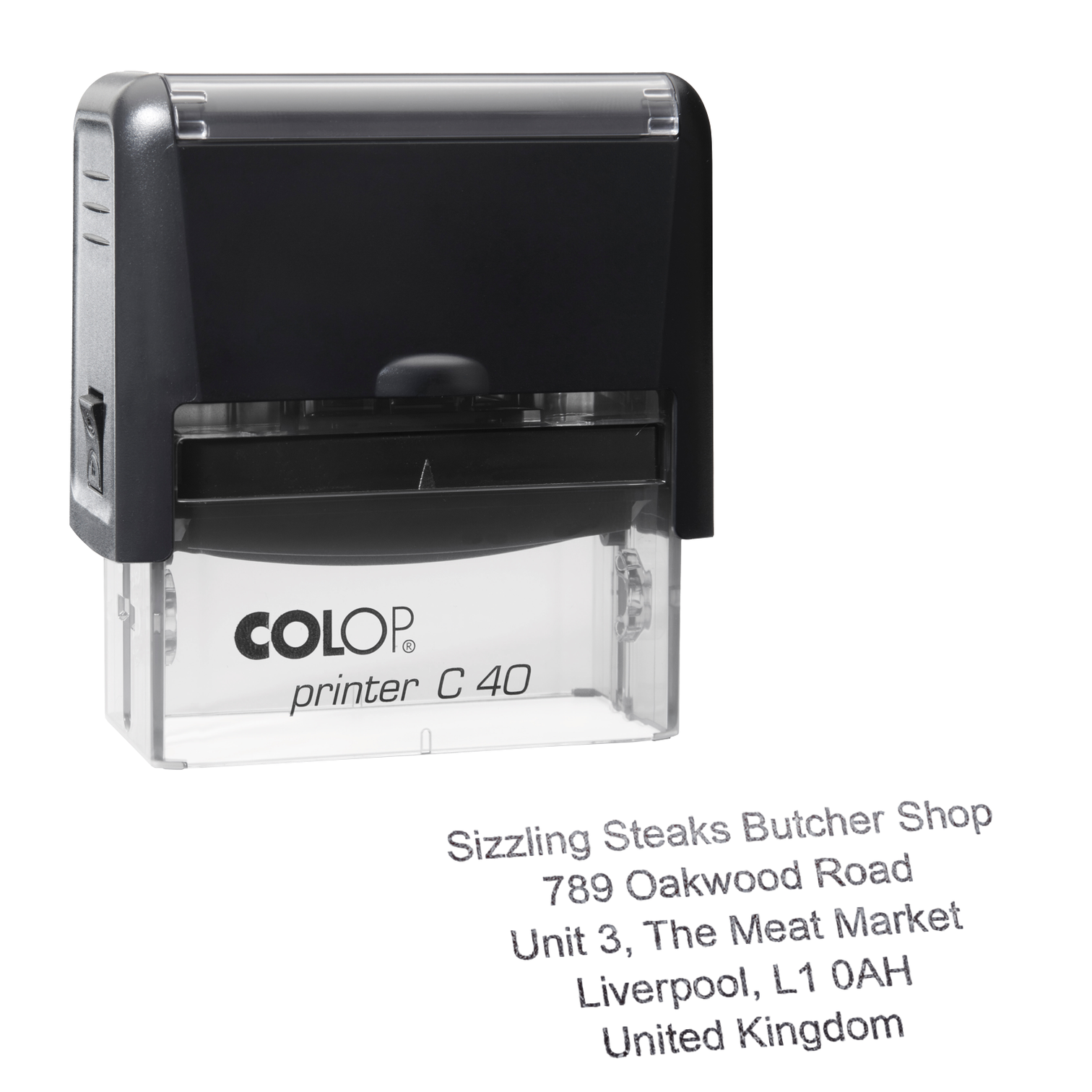 Colop Printer C40 | 5 Line Text Rubber Stamp | 57 x 21mm – Stamp Design 4U