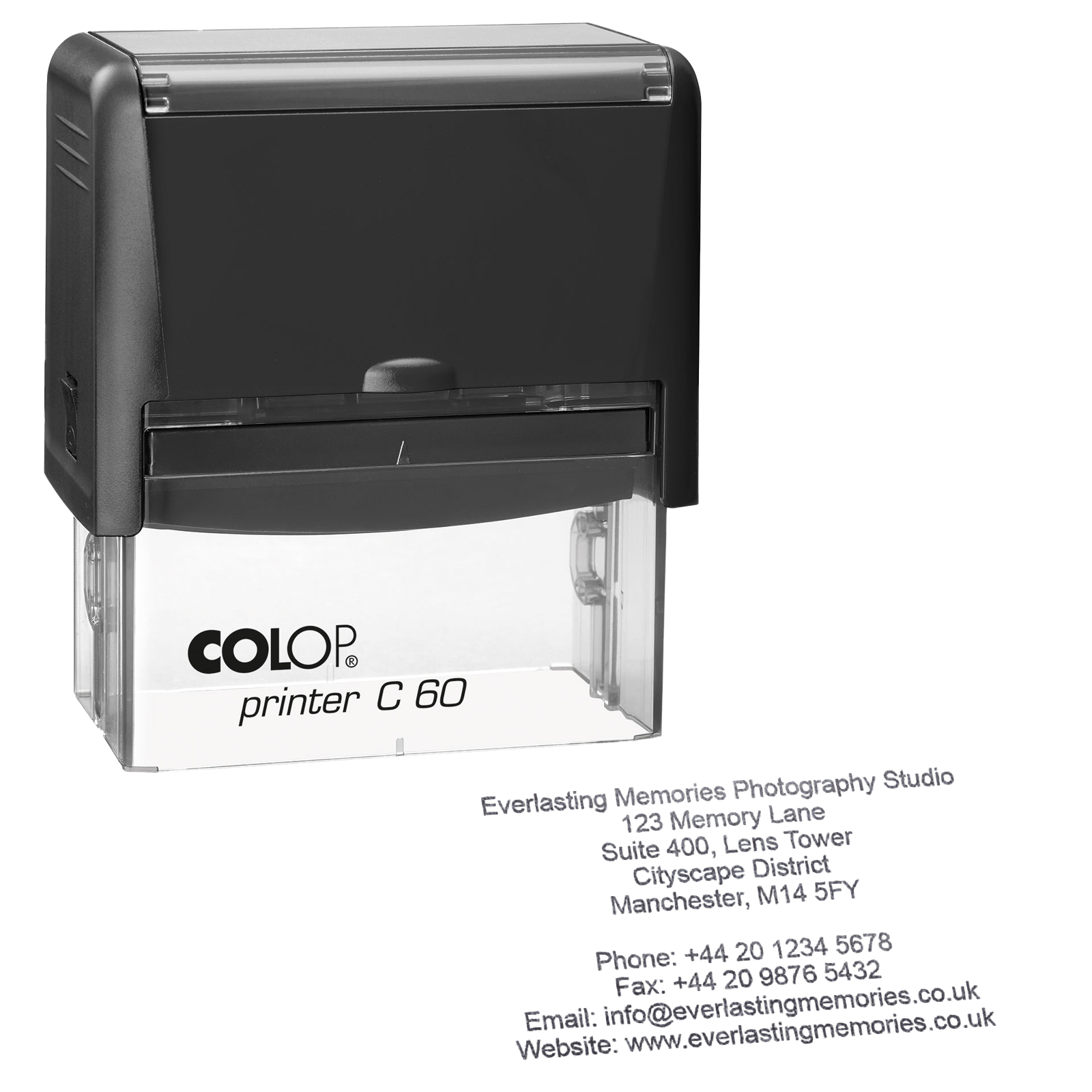 Colop Printer C60 | 8 Lines Text Rubber Stamp | 75 x 38mm – Stamp Design 4U